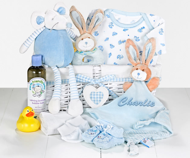 Personalised Run Rabbit Run Hamper in Blue - Regency Hampers