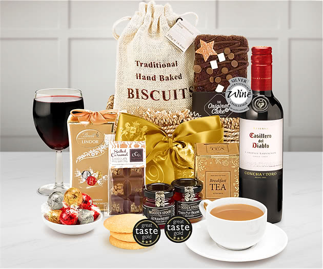 Anniversary & Wedding Eliot Hamper With Red Wine - Regency Hampers