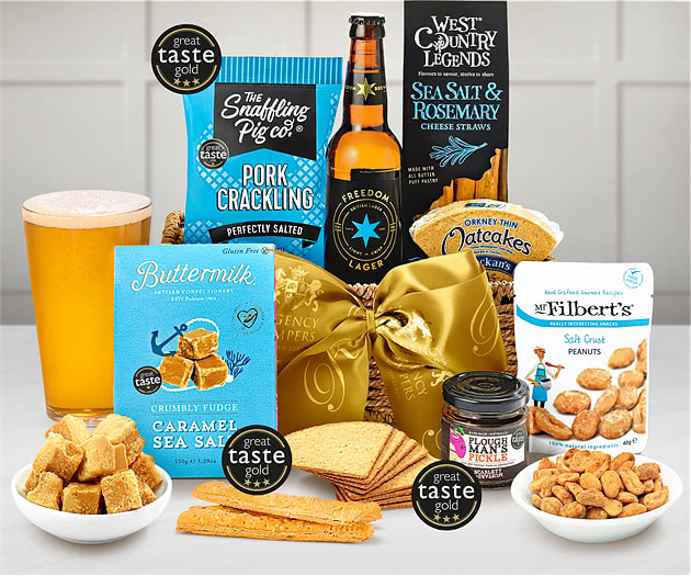 Get Well Soon Gentleman's Snack Hamper With Craft Beer - Regency Hampers
