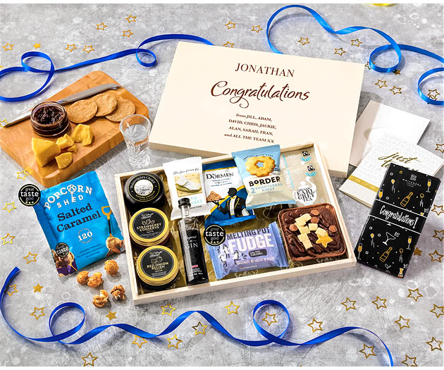 Congratulations Biscuit, Cheese & Cake Tea Time Letterbox Hamper With ...