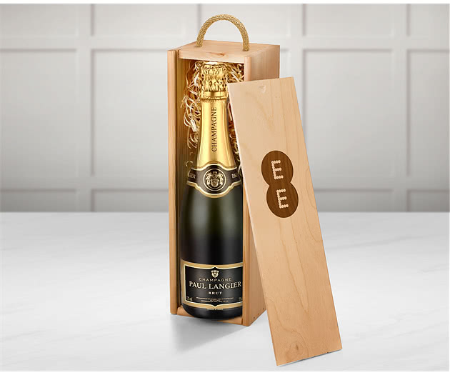 Bespoke Branded Champagne Gift Box With Engraved Lid - Regency Hampers