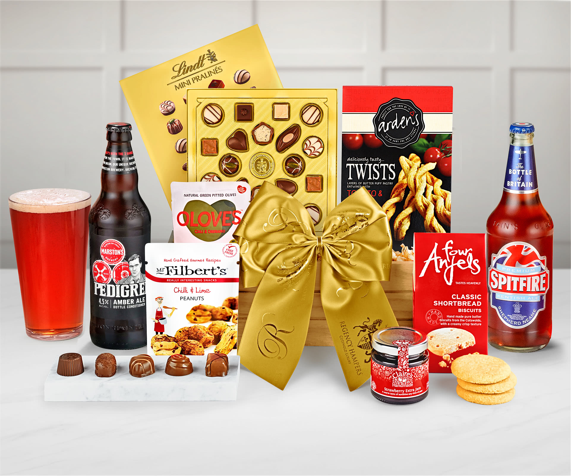 Whittington Wooden Box With Real Ale - Regency Hampers