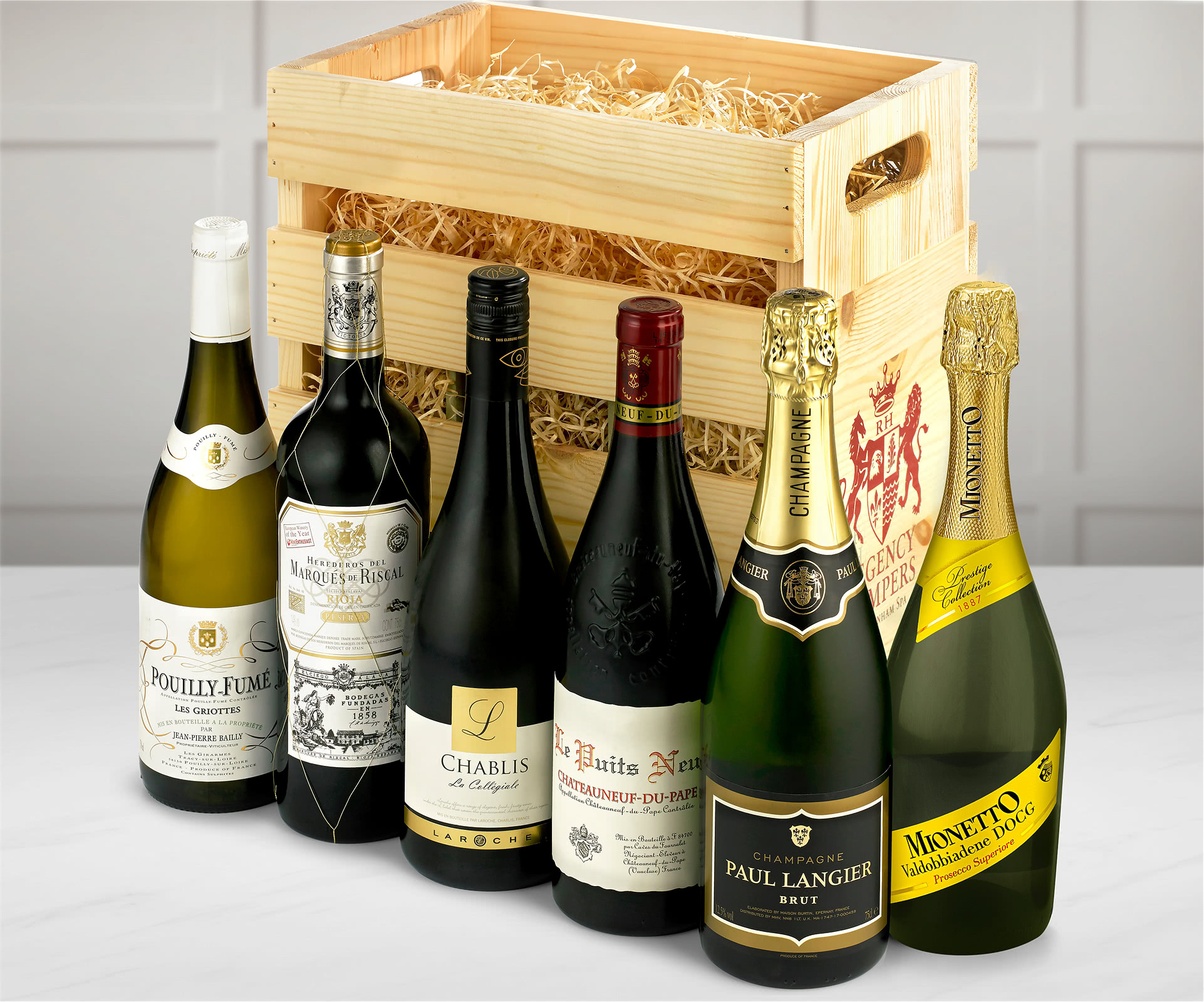 Six-Bottle Old World Favourites Wine Crate - Regency Hampers
