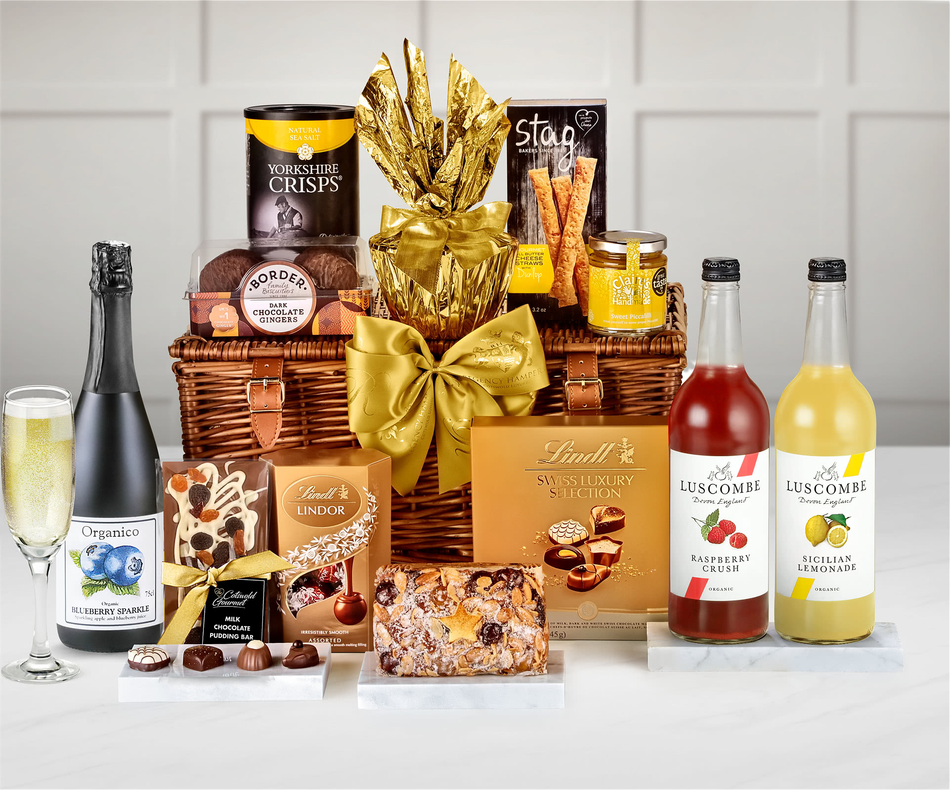 Burford Hamper With Alcohol-Free Pressés - Regency Hampers