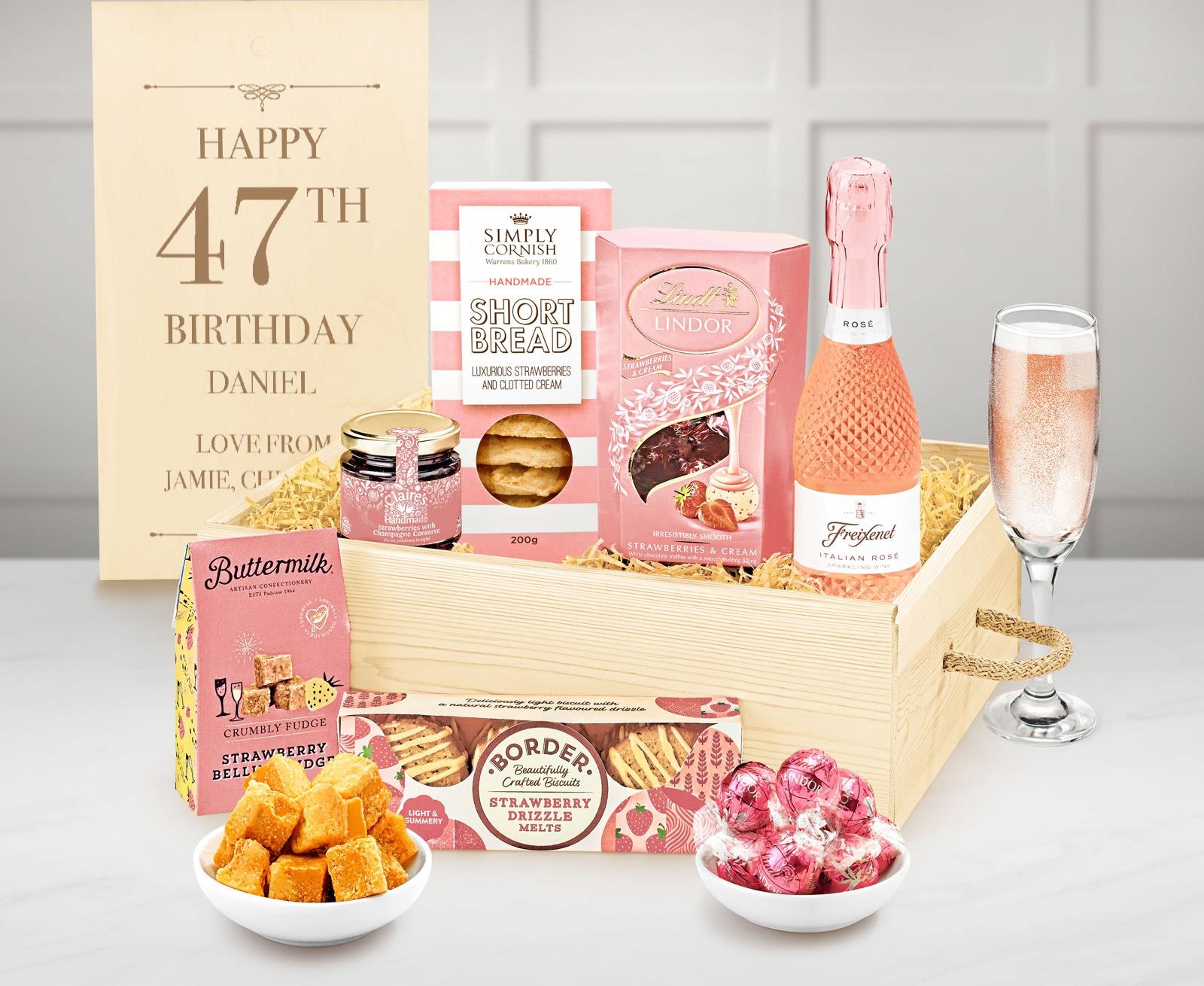 Birthday Personalised Ladies' Gift Box With Sparkling Rosé Prosecco ...