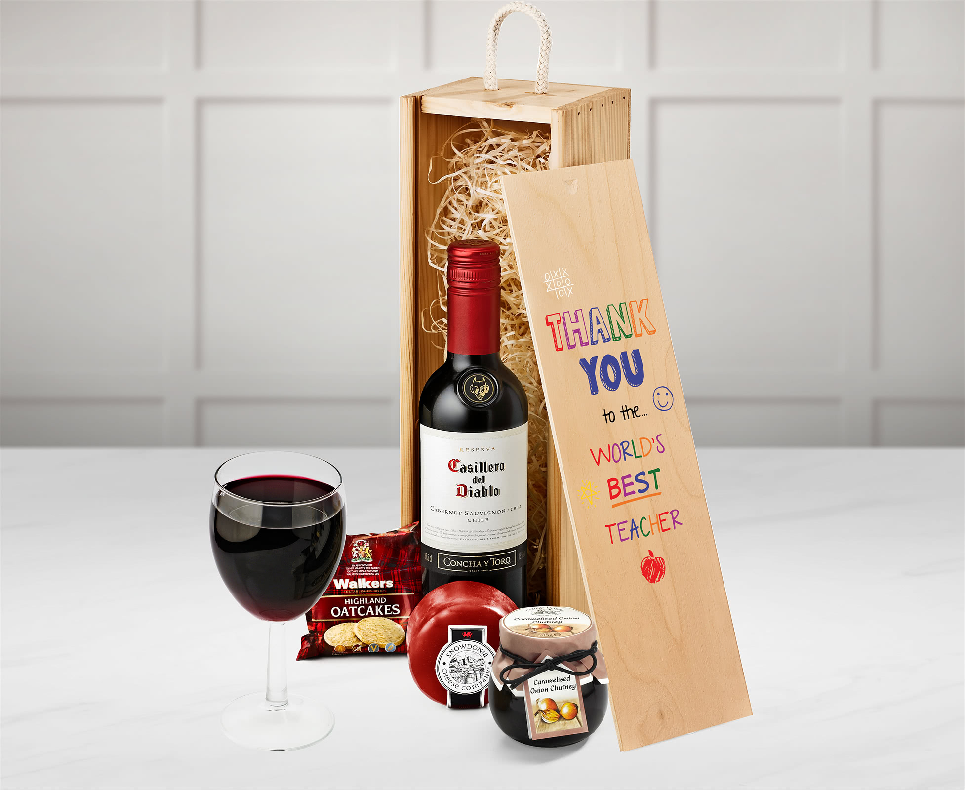Retirement Gifts for Teachers Wine & Cheese Gift Set With Printed Lid ...