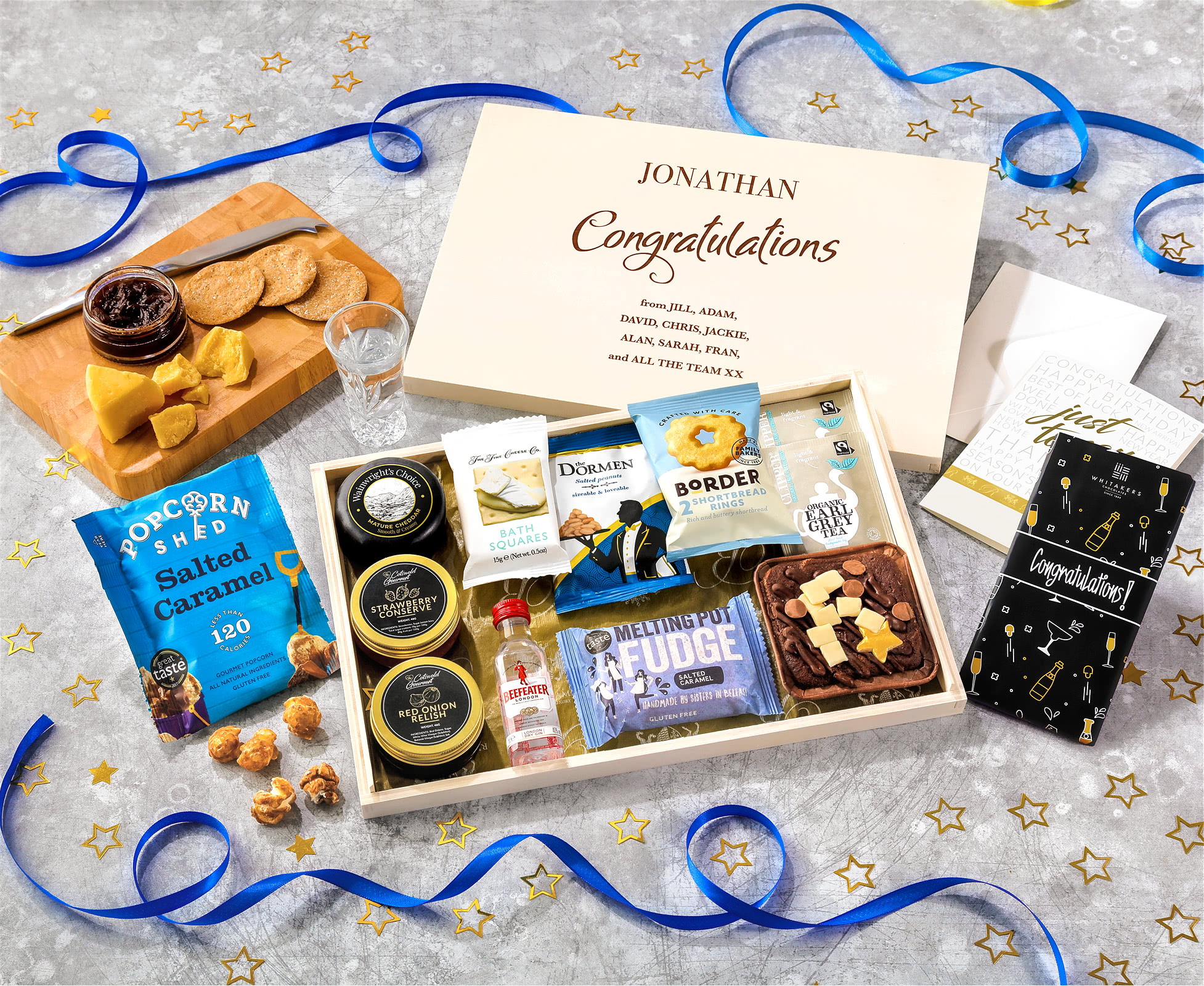 Congratulations Biscuit, Cheese & Cake Tea Time Letterbox Hamper With ...