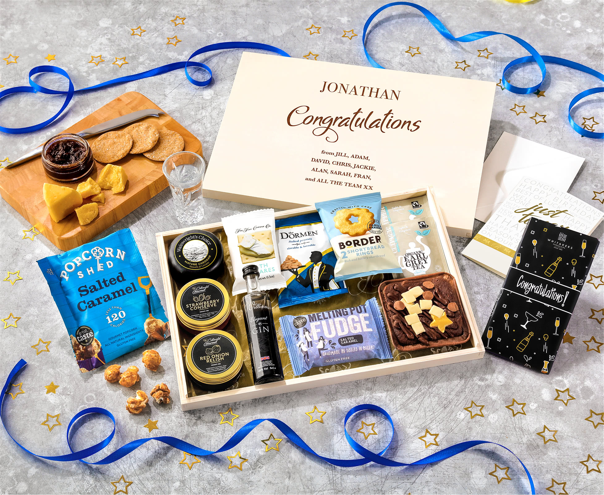Congratulations Biscuit, Cheese & Cake Tea Time Letterbox Hamper With ...