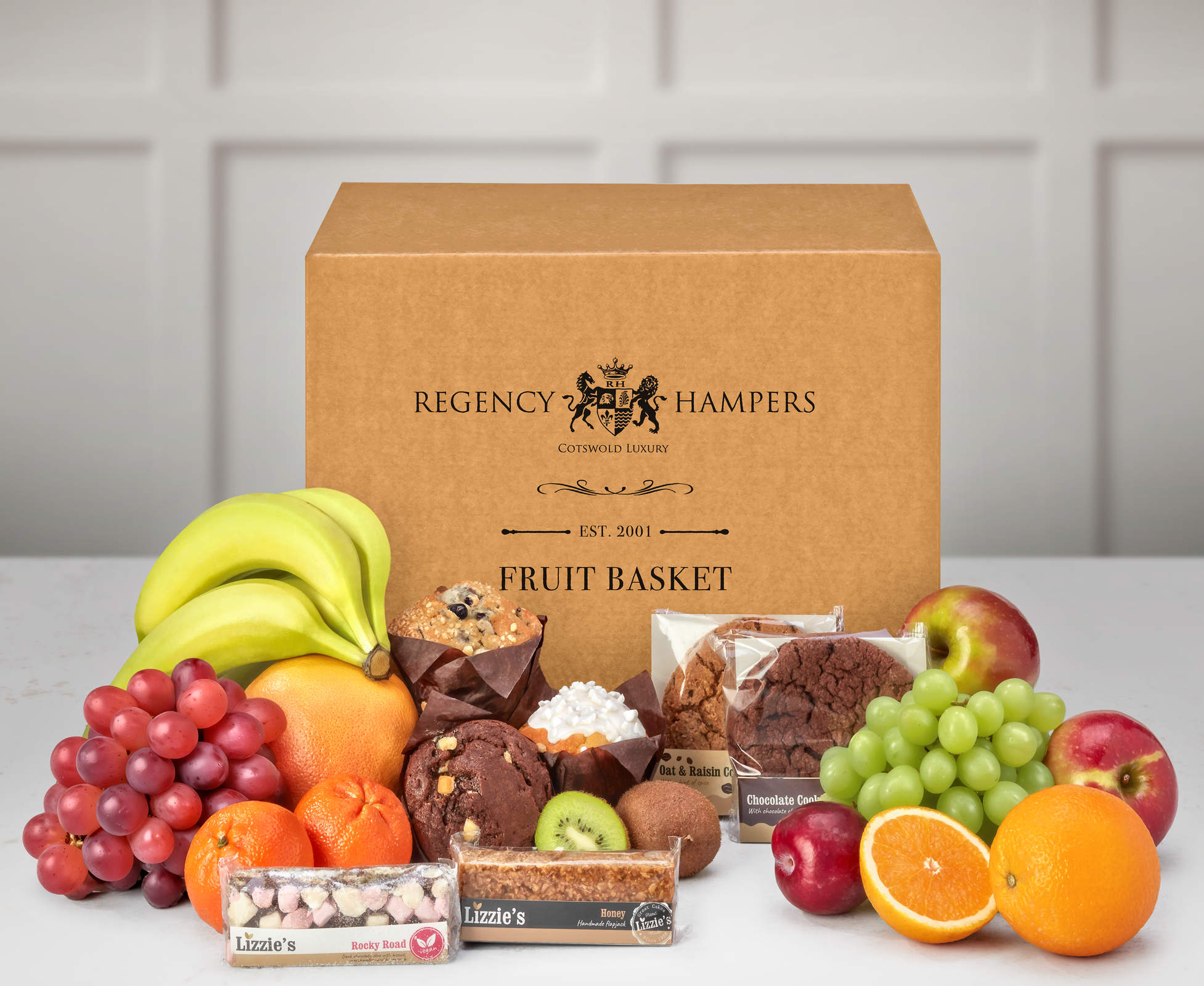 Fresh Fruit, Muffin & Biscuit Gift Box - Regency Hampers