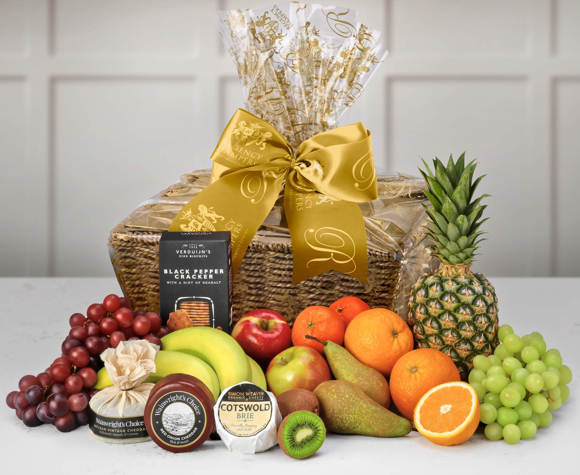 Fresh Fruit, Cheese & Biscuits Hamper - Regency Hampers