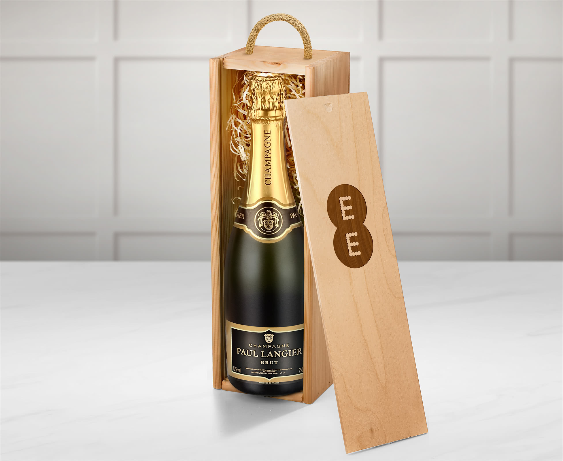 Bespoke Branded Champagne Gift Box With Engraved Lid - Regency Hampers