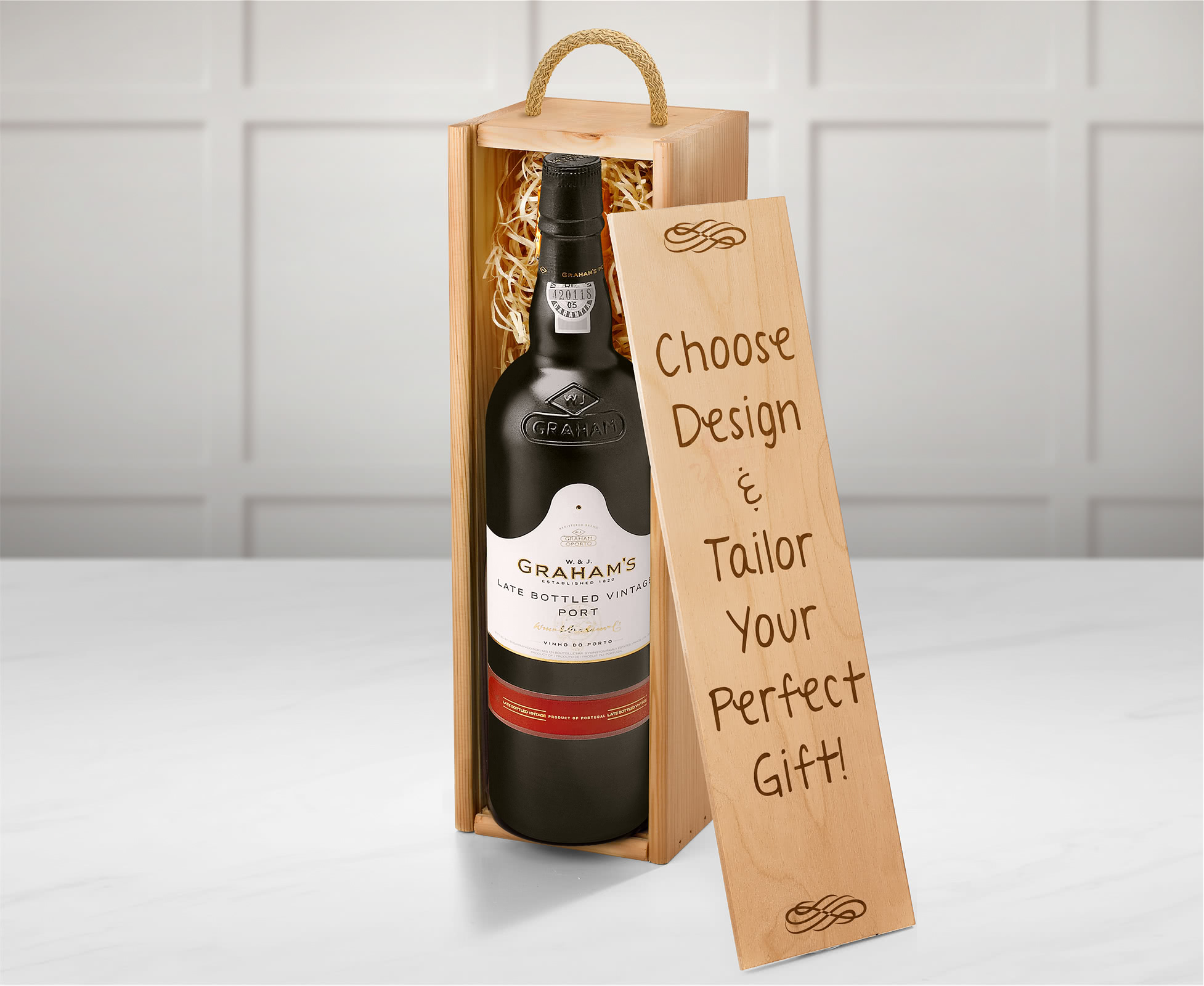 Grahams LBV Port Gift Box With Engraved Personalised Lid - Regency Hampers
