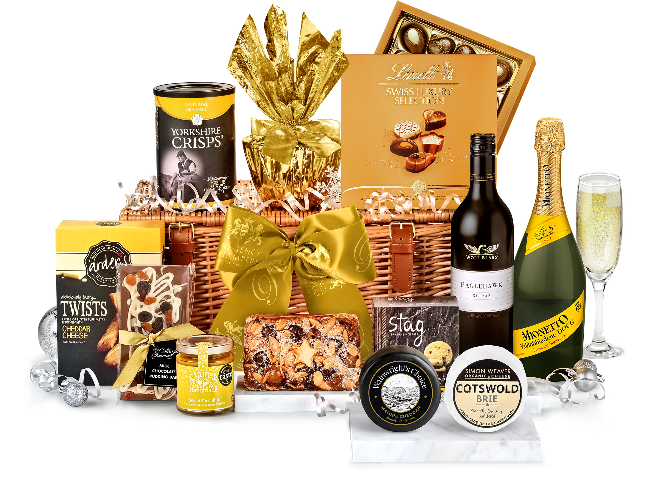 Season's Cheer Hamper With Prosecco & Red Wine - Regency Hampers