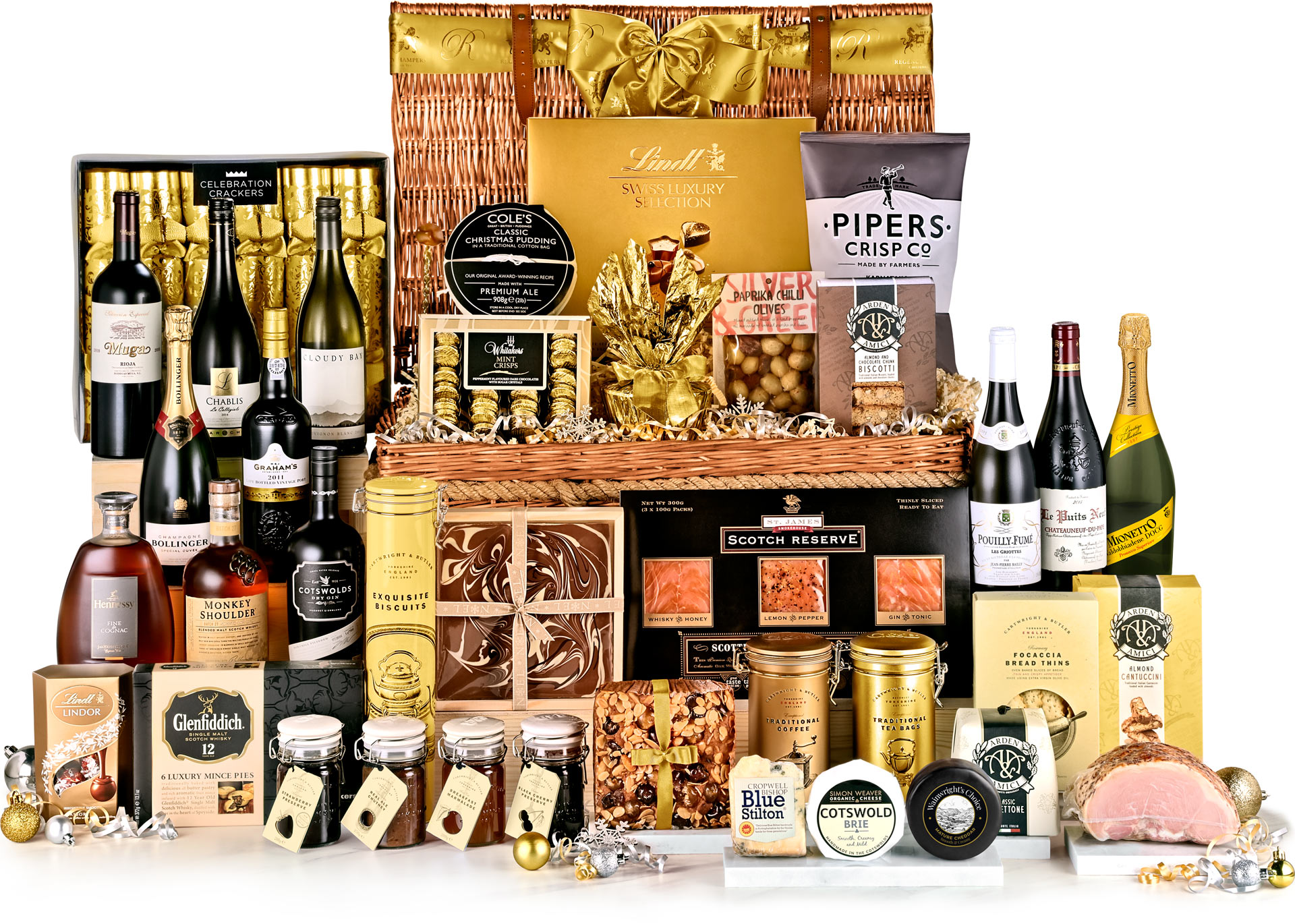 Regency Indulgence Hamper With Bollinger Champagne - Regency Hampers