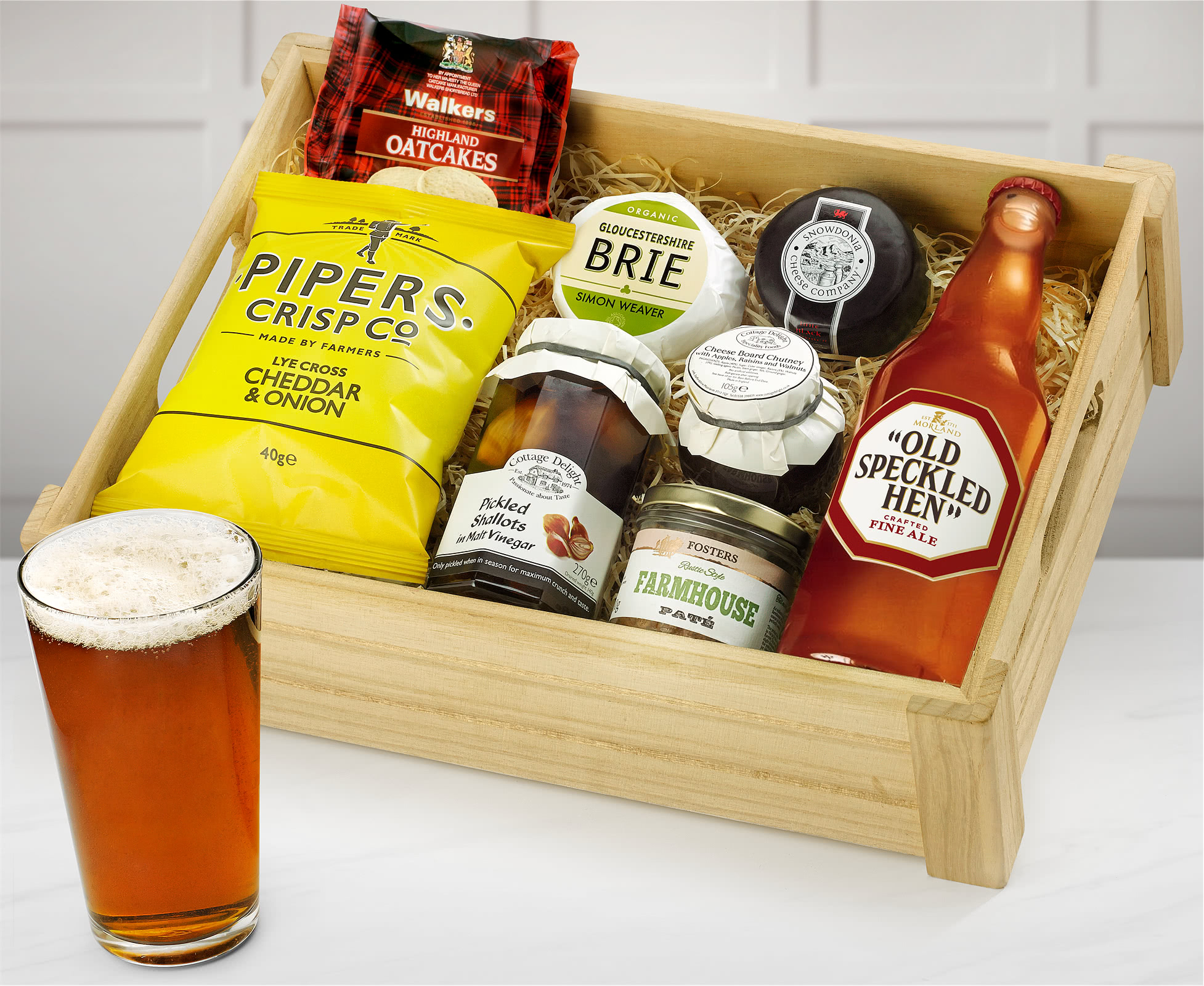 Father's Day Ploughman's Choice in Wooden Crate With Real Ale - Regency ...